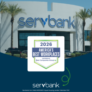Servbank named one of America’s Best Workplaces 2026